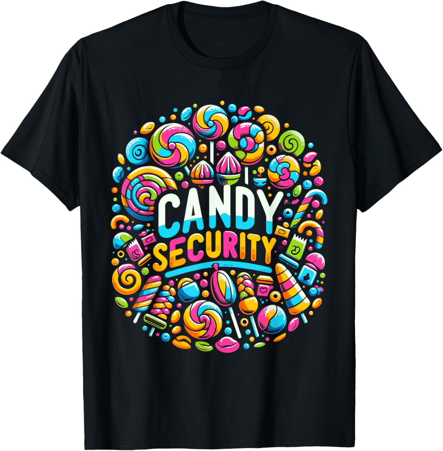 Candy Security Funny Candy Land Costume Candyland Party T-Shirt ...