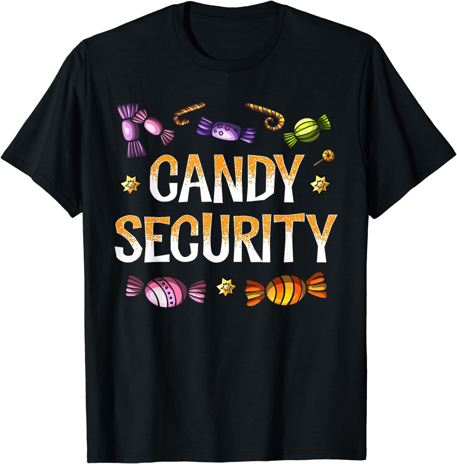 Candy Security Shirt Funny Parents Halloween Costume Mom Dad T-Shirt ...
