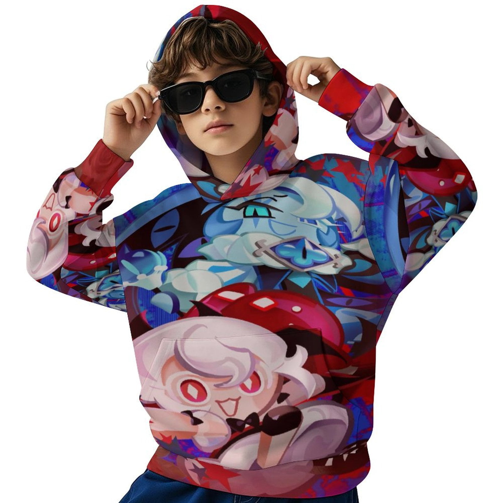 Candy Shadow Milk Cookie Run Hooded Sweatshirt Graphic Printed Long ...