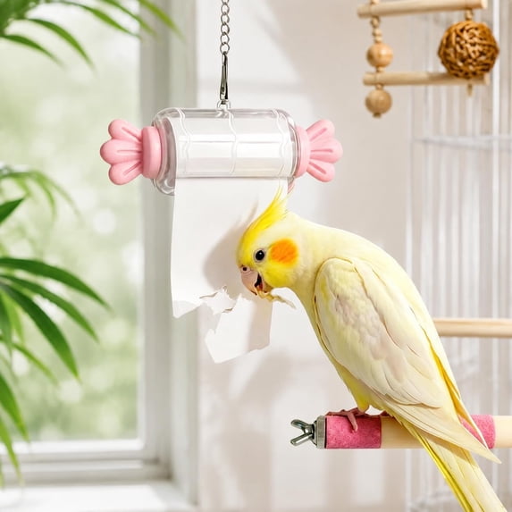 Candy Shaped Bird Shredding Toy Refillable Rolling Paper Play Toy With ...