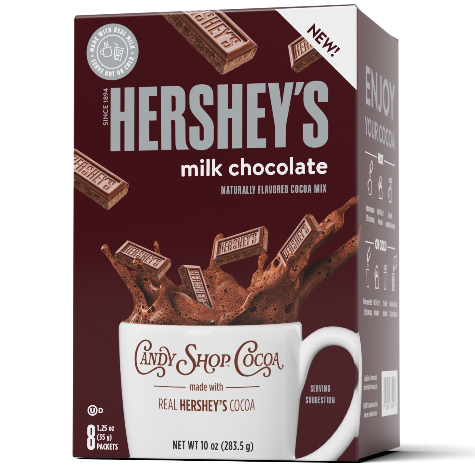 Candy Shop Cocoa HERSHEY'S Milk Chocolate Cocoa Powder Mix 1.25 oz ...