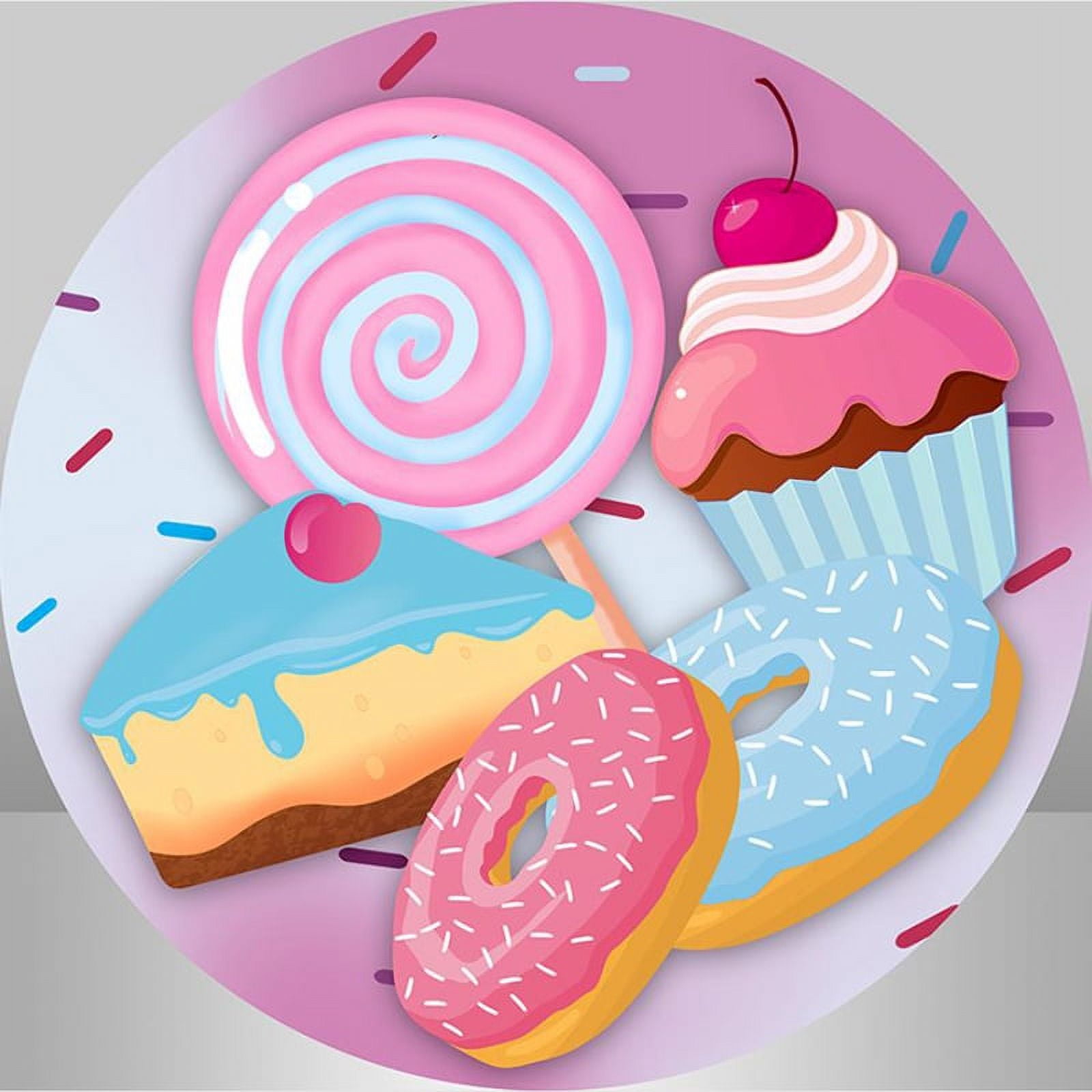 Candy Shop Theme Party Round Backdrop Sweet Baby Shower Birthday ...