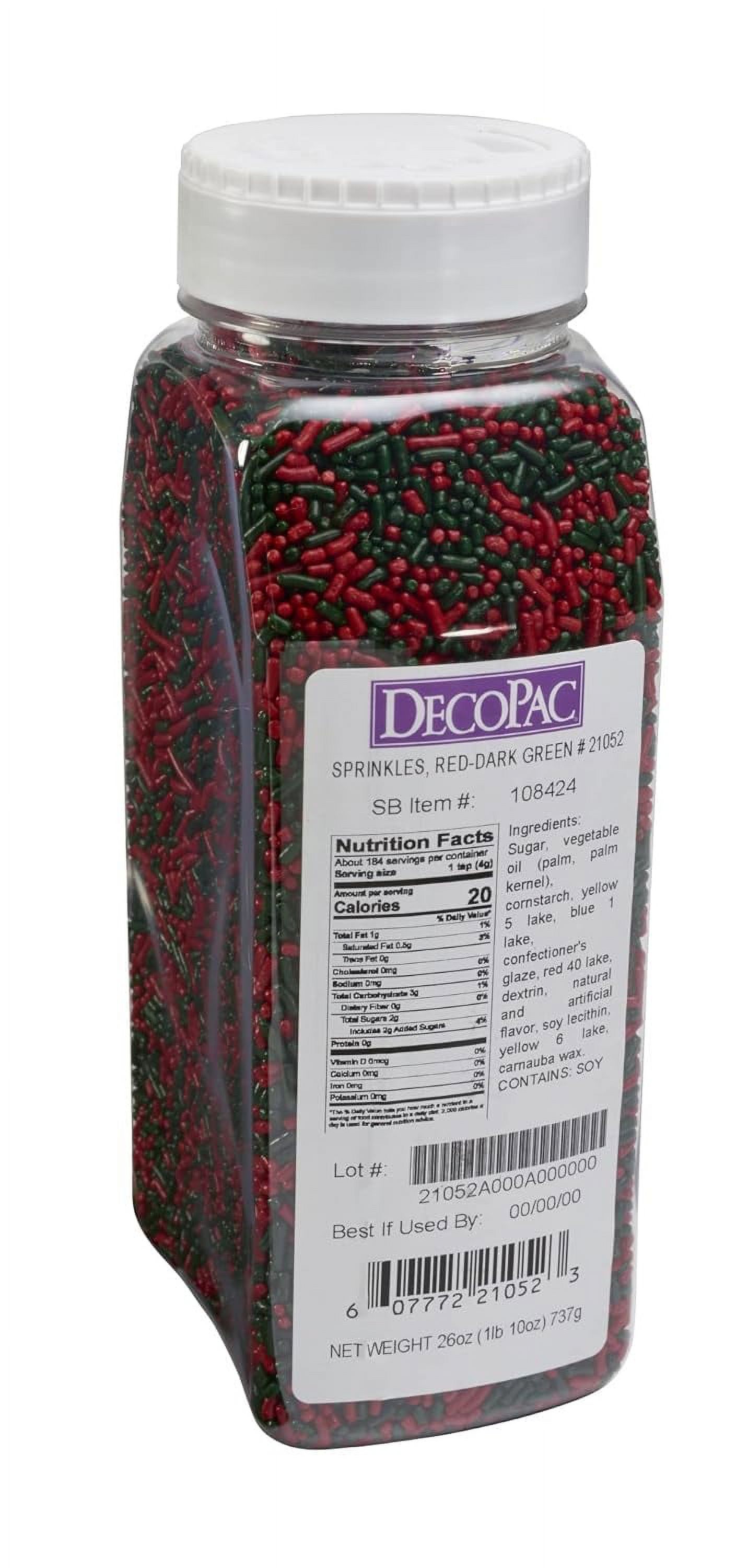 Candy Sprinkles, 26oz, Red & Green Sprinkle Mix, Fancy Sprinkles in ...