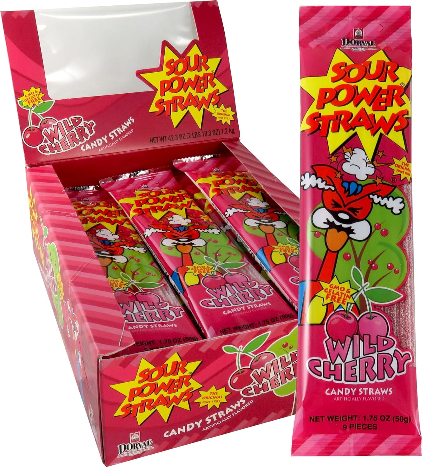 Candy Straws, Wild Cherry, 1.75 oz (Pack of 24) - Walmart.com