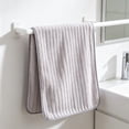 Candy Striped Fleece Towel Set Soft and Thick Bathroom Towels for Quick ...