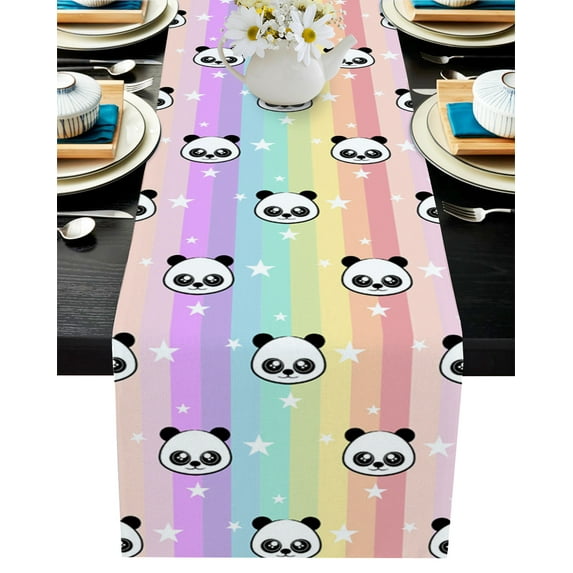 Candy Stripes Table Runner Wedding Holiday Party Dining Table Cover ...