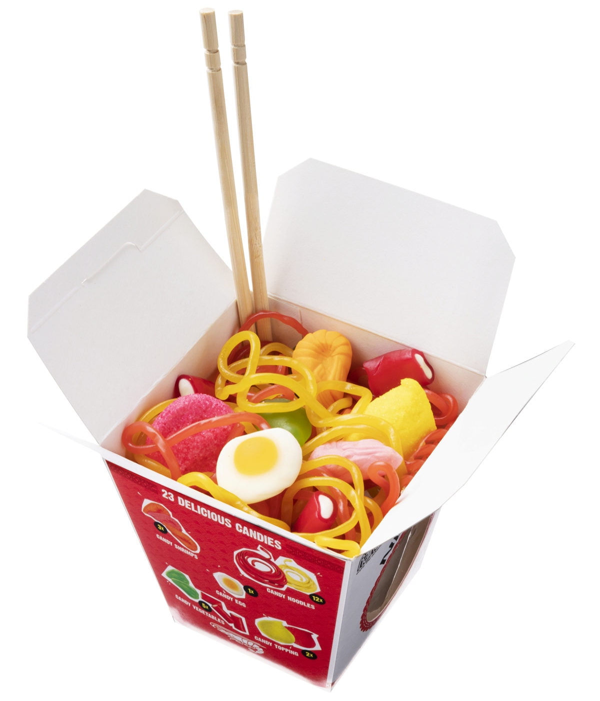 Candy Takeout Noodles A candy feast that resembles Chinese takeout ...