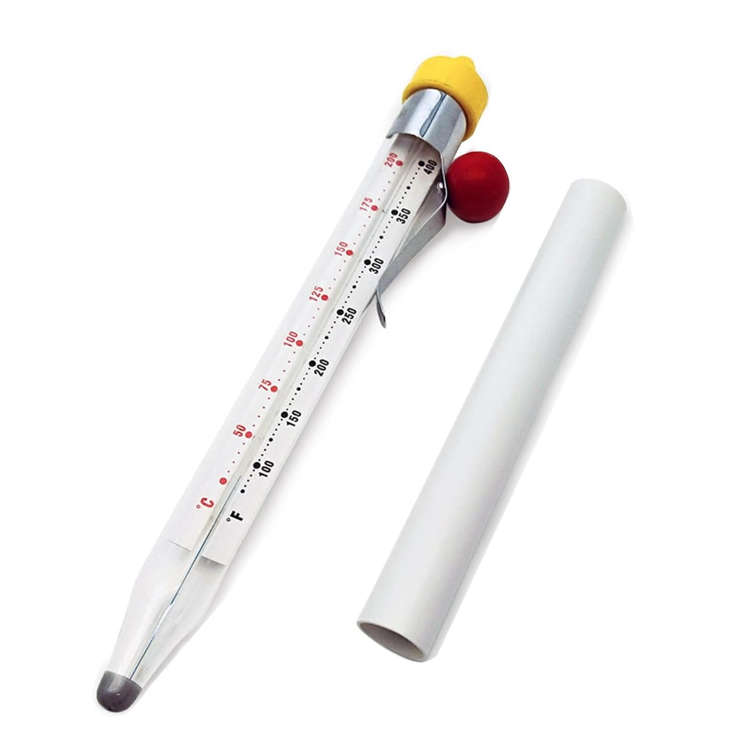 Candy Thermometer with Pot Clip Deep Fry Thermometer Instant Read Glass ...