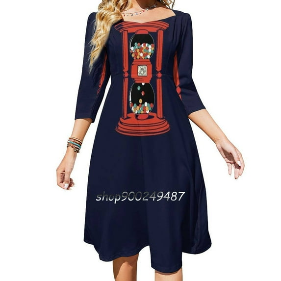 Candy Time Sweetheart Knot Flared Dress Fashion Design Large Size Loose ...