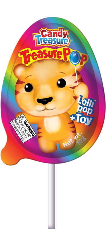 Candy Treasure Pops | Lollipops with Mighty Wild Toys | Tray of 15 ...