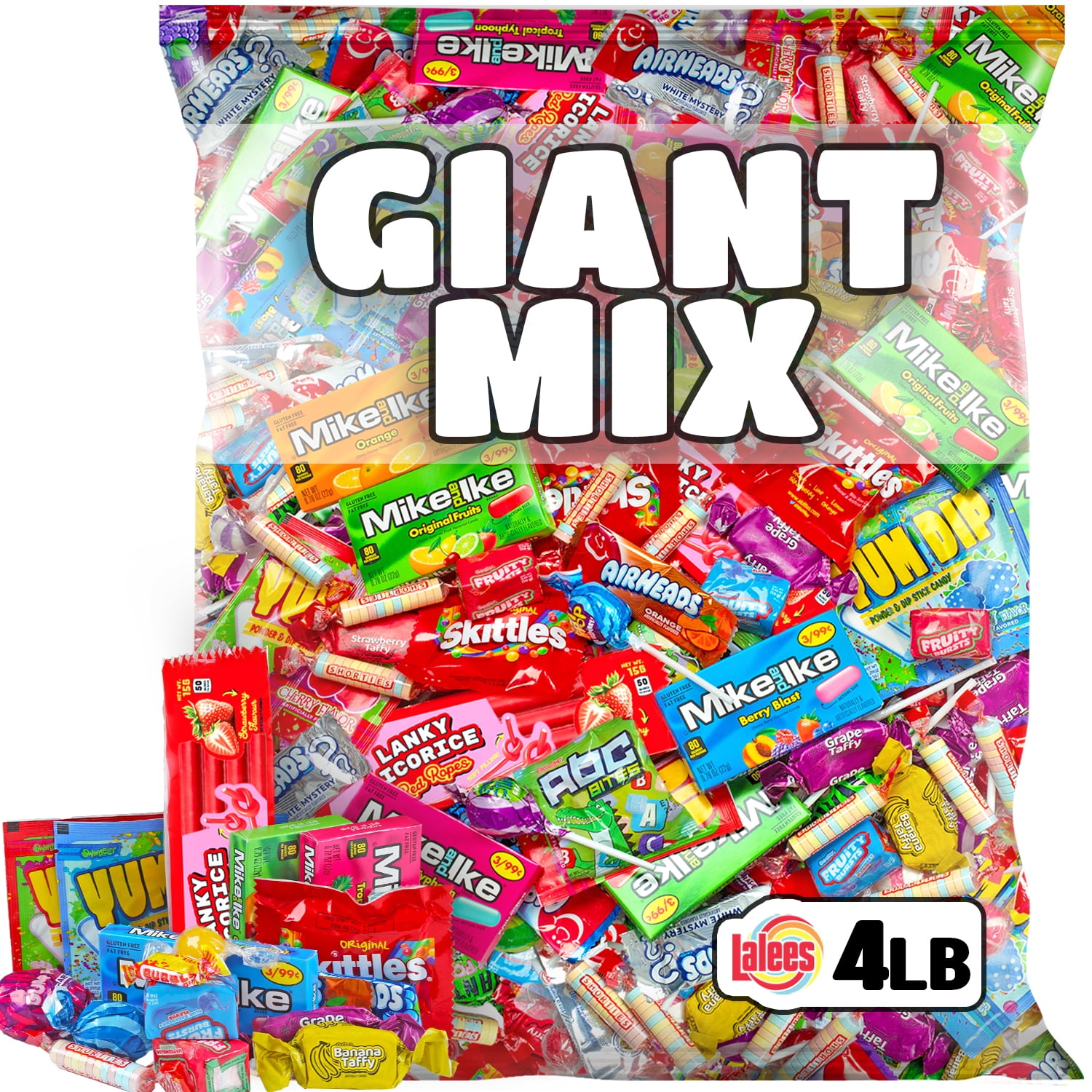 Lalees Large Assorted Candy Parade - Fun Kids Big Fillers - 4 Pounds ...