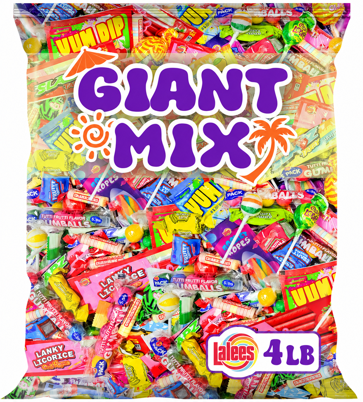 Lalees Candy Variety Pack 4 Pounds Assorted Party Mix Bulk Candies for ...