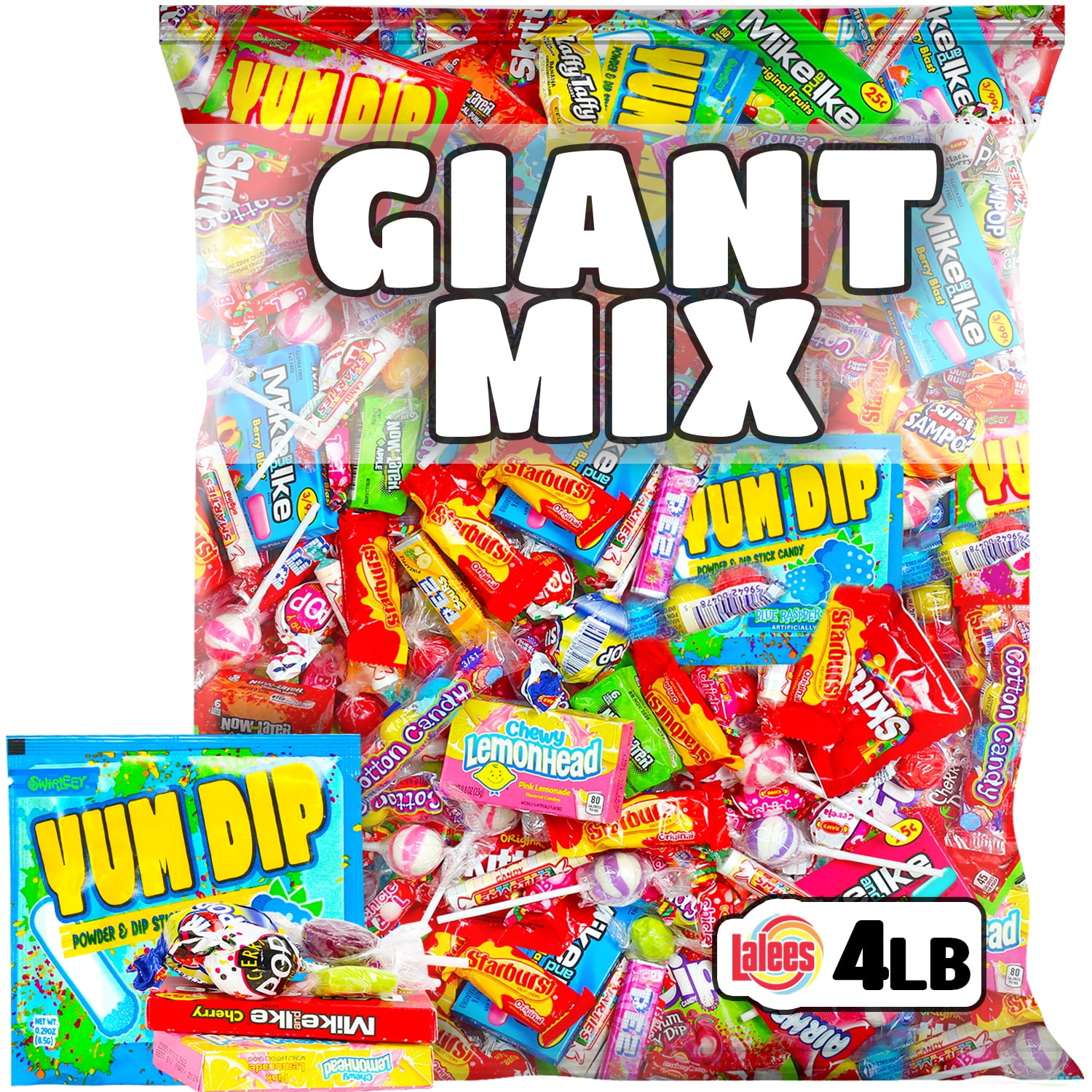 Lalees Large Assorted Candy Parade - Fun Kids Big Fillers - 4 Pounds ...