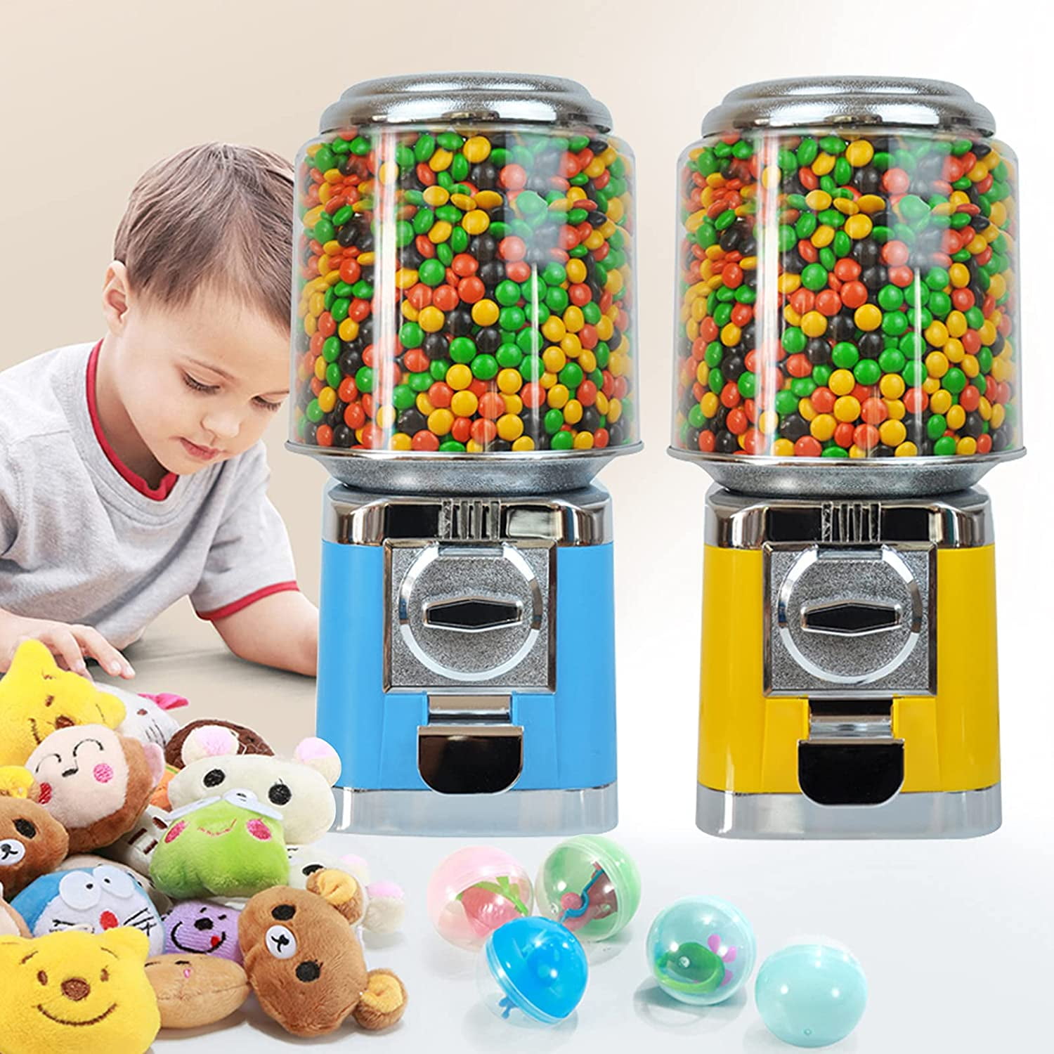 Candy Vending Gumball Machine Candy Dispenser Machine 25 Cent Bubble ...