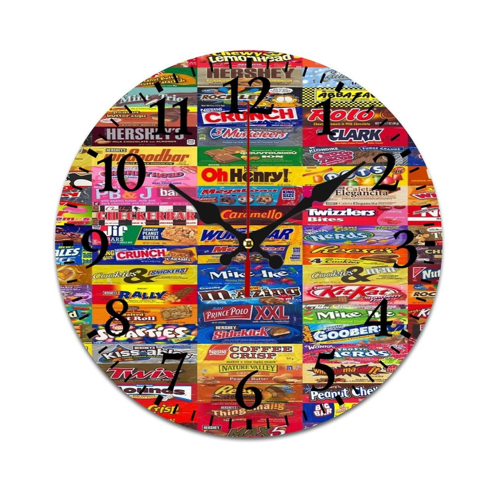 Candy Wrappers Wall Clock Modern Design Clocks Wall Hanging Home Office ...