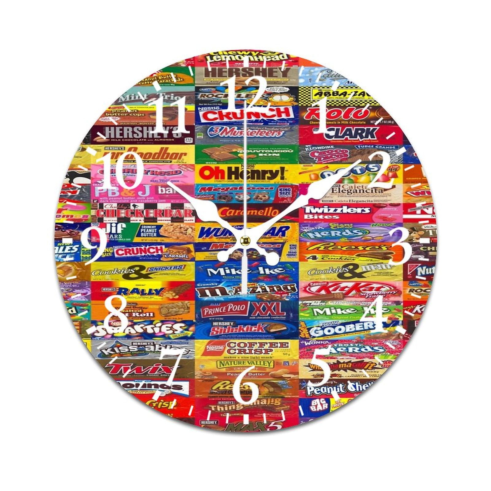 Candy Wrappers Wall Clock Modern Design Clocks Wall Hanging Home Office ...
