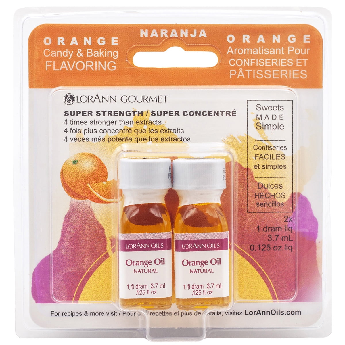 LorAnn Oils Candy and Baking Flavoring, 2-Pack, 0.125oz Bottles, Ideal ...