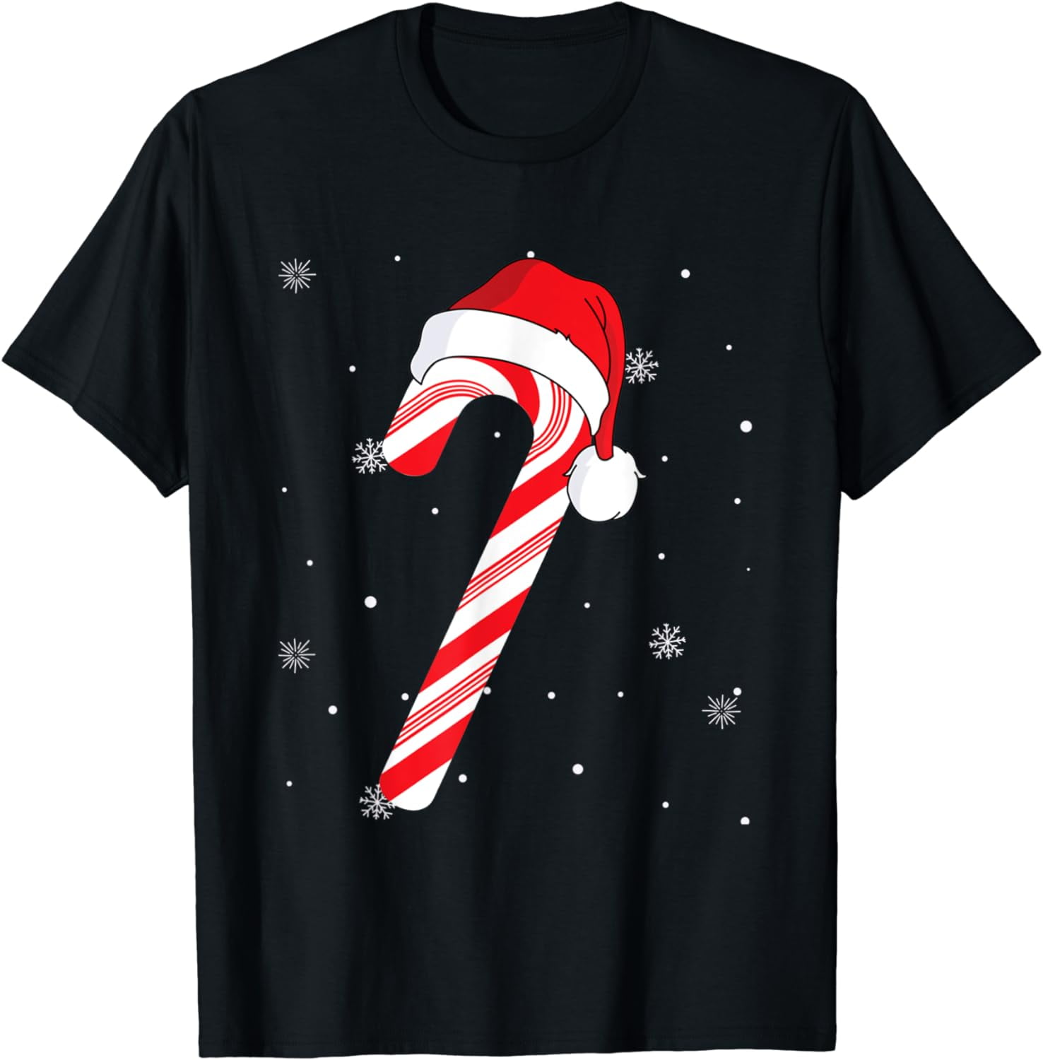 Candy cane merry and bright red and white candy T-Shirt - Walmart.com