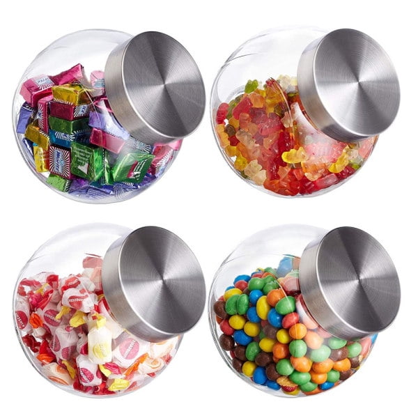 Candy jars Set of 4 1.5L storage jars for candy food Candy Bar ...