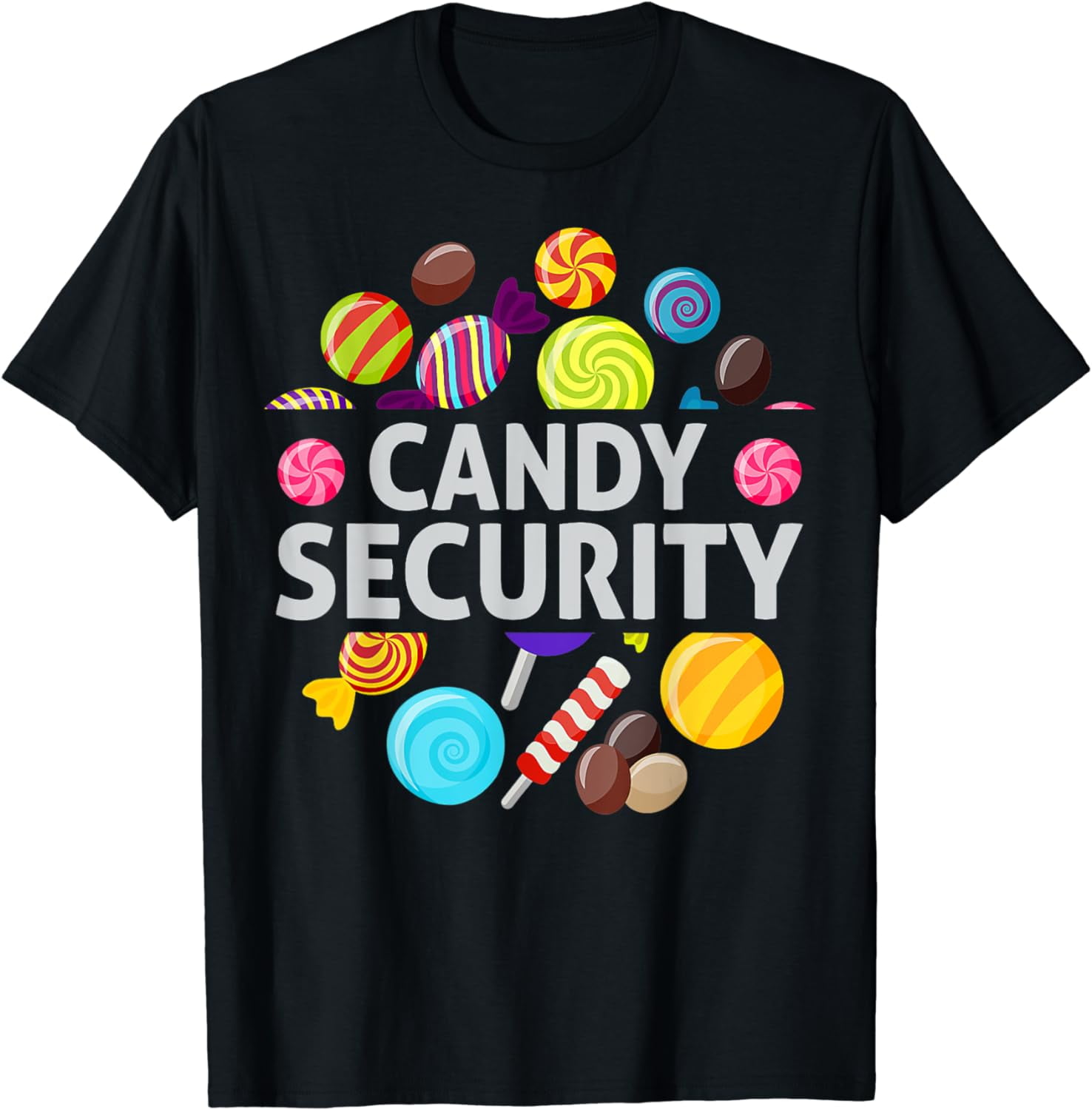Candy land costumes adult candy land tee candy security T-Shirt ...