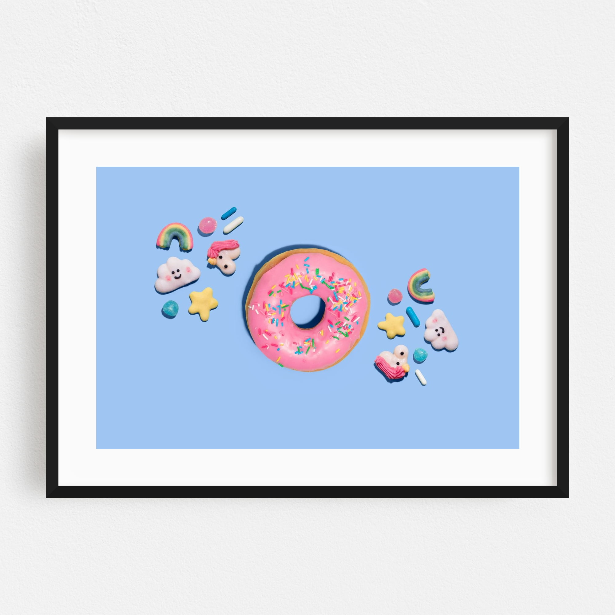 Candy and pink doughnut - Photography Dessert Whimsical Pop Art Pastel ...