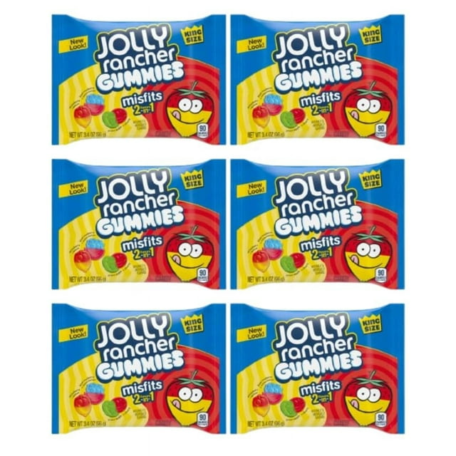 CandyKrave Jolly Rancher Misfits - 2 Flavors in 1 Gummies - King Size ...