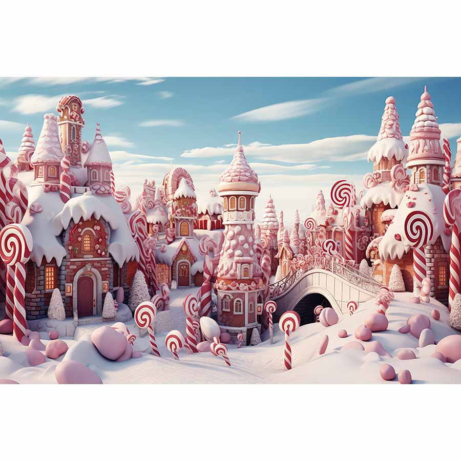 Candyland Candy Bar Birthday Photocall Backdrop Cake Lollipop Donut ...