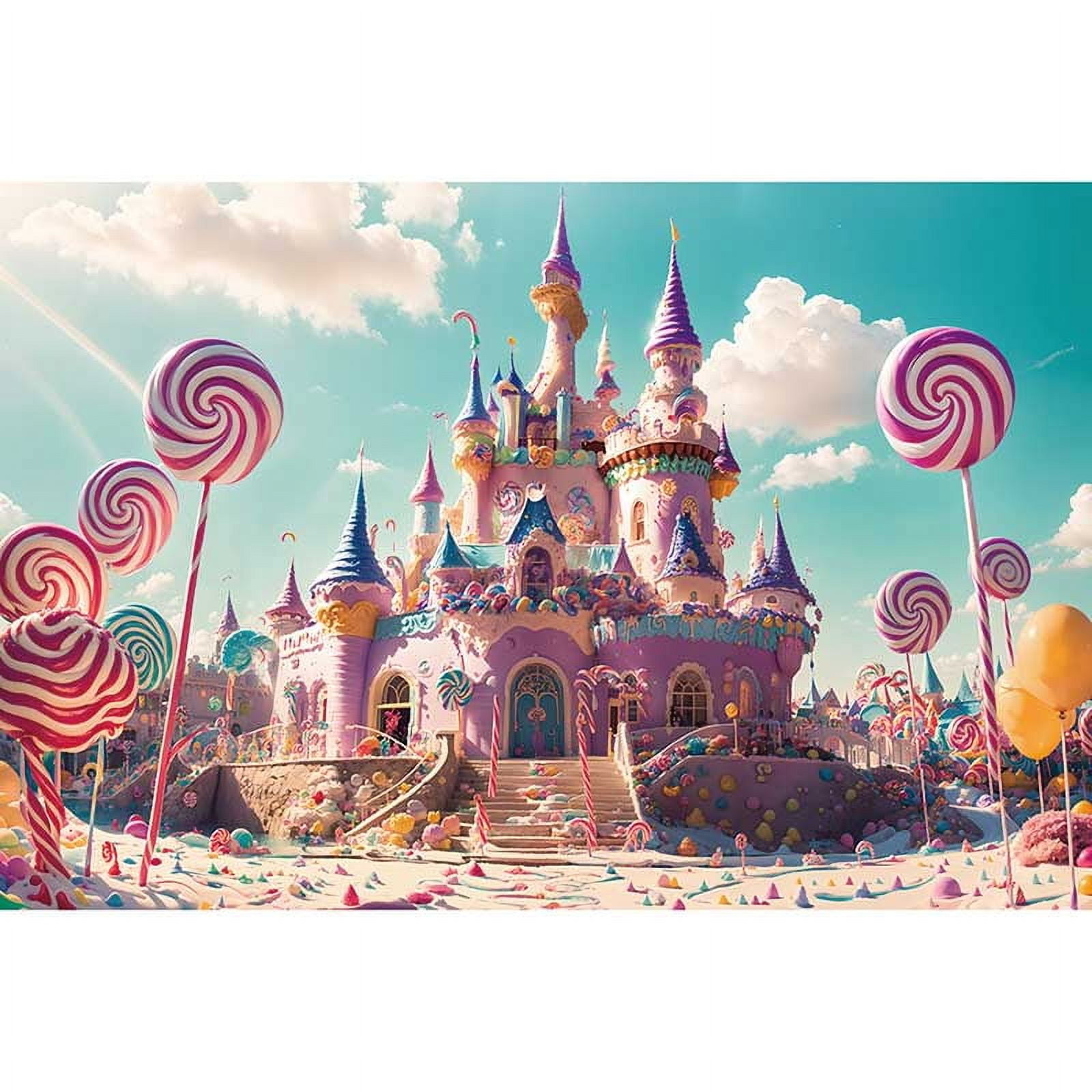Candyland Child Birthday Party Photocall Backdrop Castle Photo Booth ...
