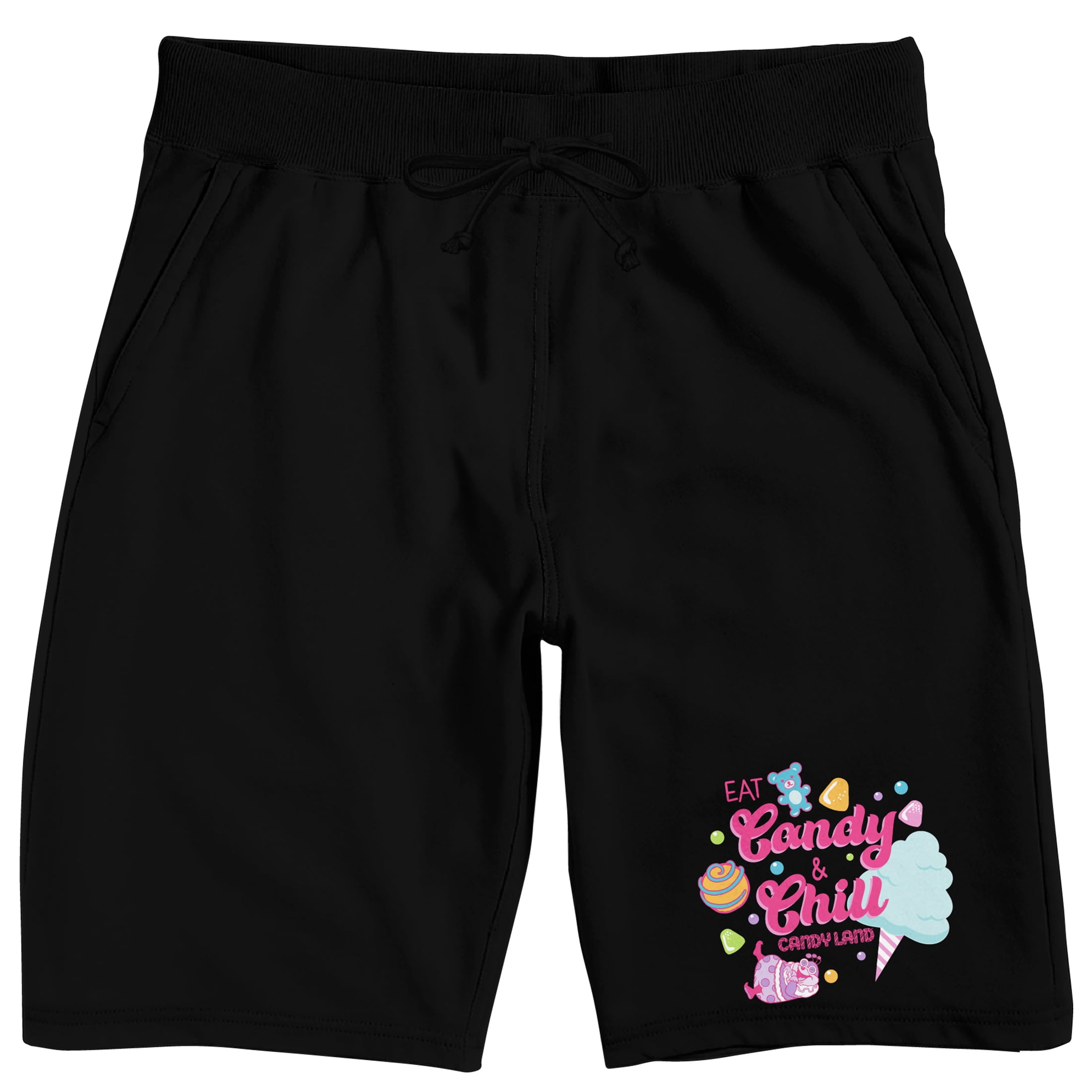 Candyland Eat Candy And Chill Men's Black Lounge Shorts-XS - Walmart.com