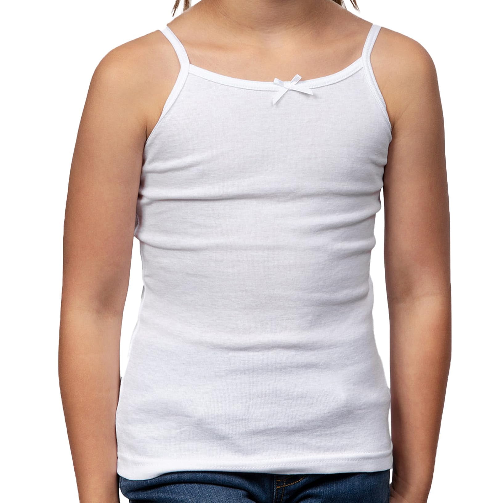 Candyland Girls' 2-Pack 100% Cotton Spaghetti Straps Tank Top Undershirt Cami Set, 3 by Valair ...