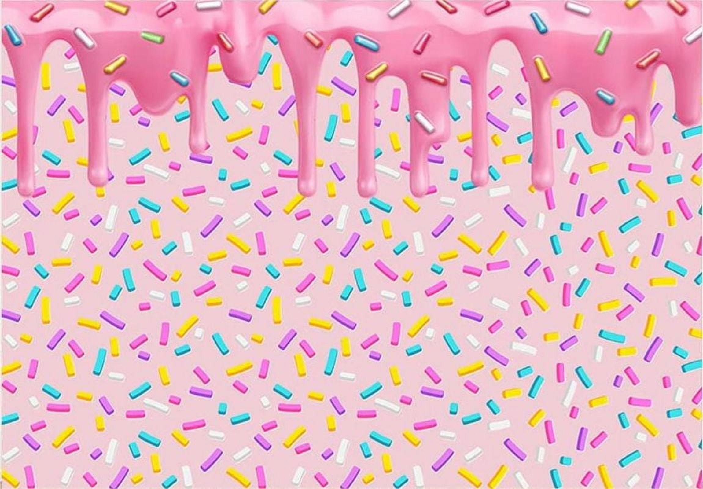 Candyland Ice Cream Pink Girl One Birthday Party Backdrop Props Sweet ...