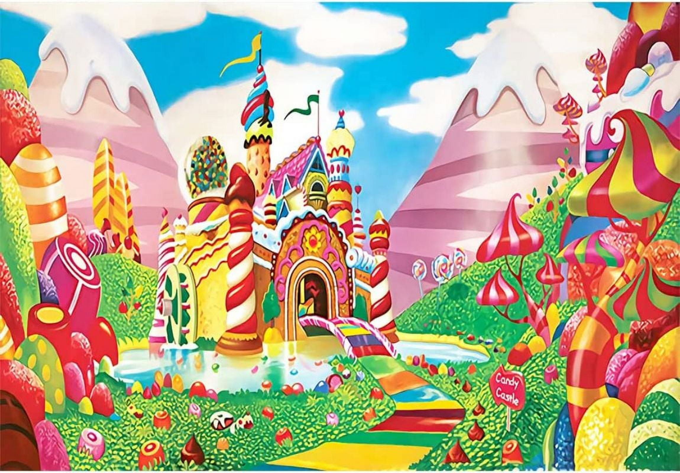 Candyland Ice Cream Pink Girl One Birthday Party Backdrop Props Sweet ...