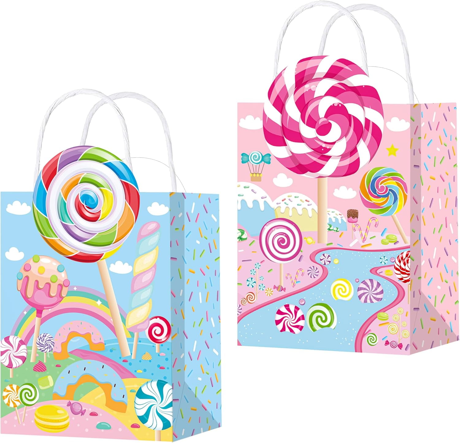 Candyland Party Gift Treat Bags Lollipop Themed Party Goodie Bags with ...