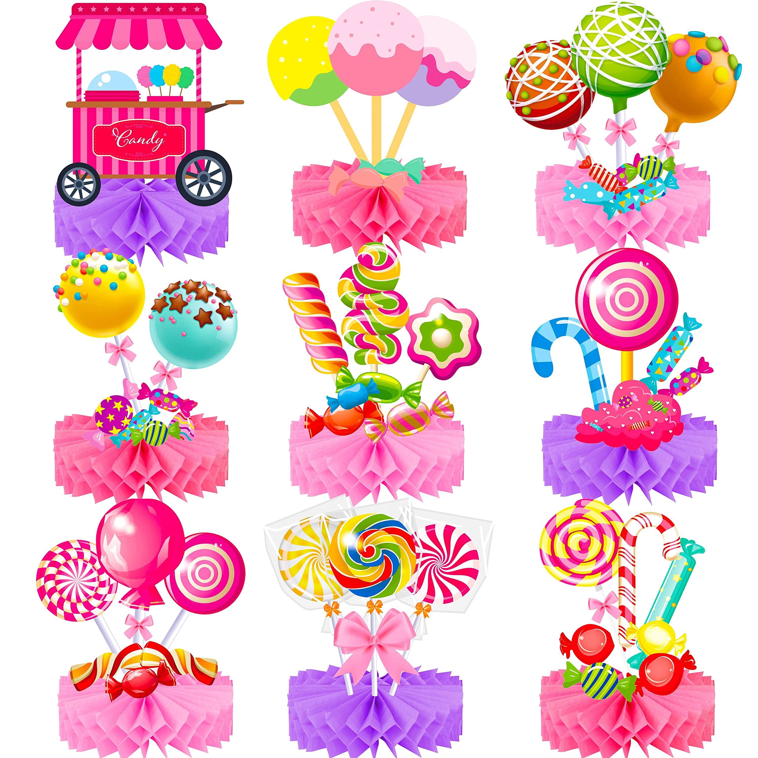 Candyland Party TableUMRT Decorations 9pcs Candyland Lollipop Table ...
