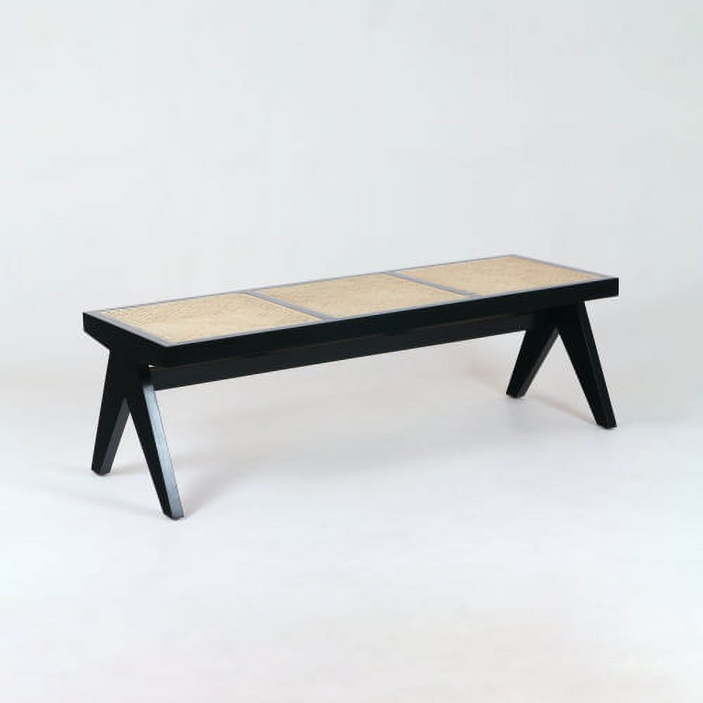 Cane Bench, Modern Dining Table Bench,Minimalist Style Rattan Bench ...