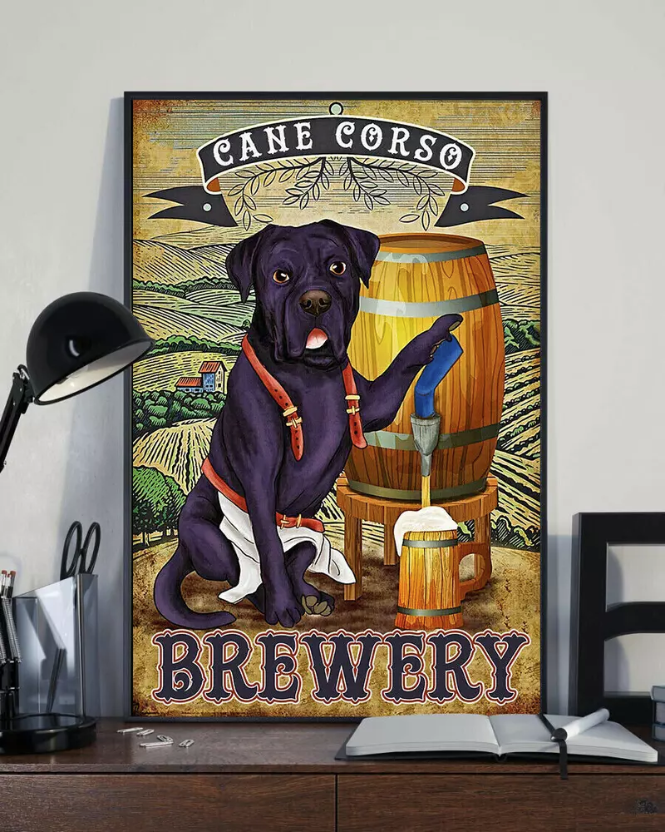 Cane Corso Brewery Dog Beer Poster 11 x 17 Inch Poster - Walmart.com