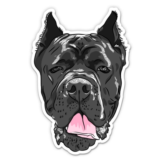 Cane Corso Dog - 3" Vinyl Sticker - For Car Laptop Water Bottle Phone ...