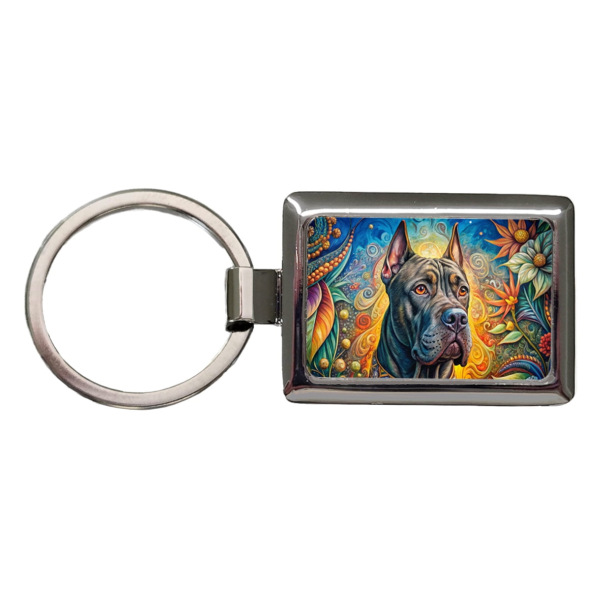 Cane Corso Dog Bohemian Art Metal Rectangle Keychain - Walmart.com