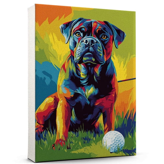 Cane Corso Dog Golf Art Stretched Canvas Size 8x12 – Cane Corso Dog ...