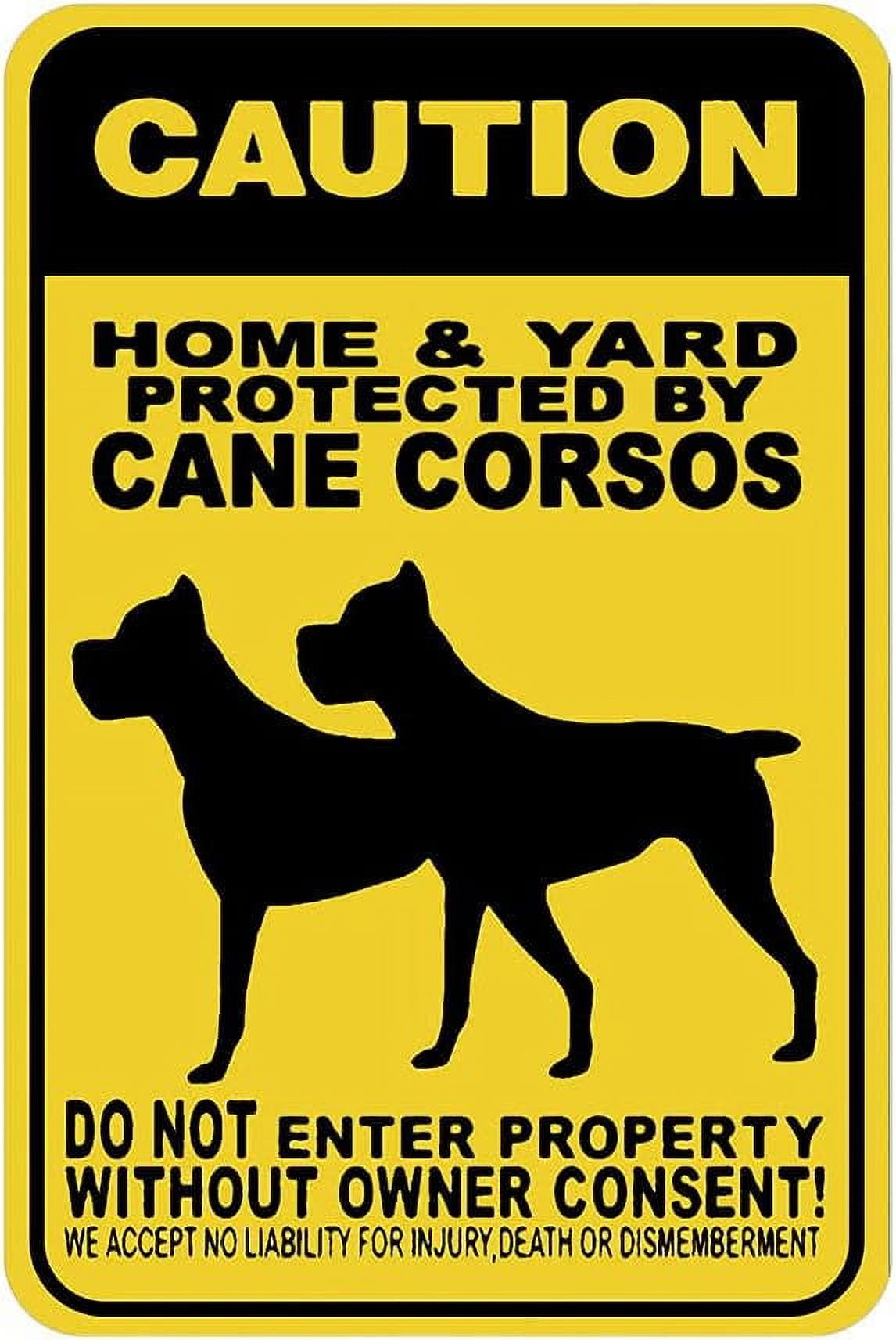 Cane Corso Dog Metal Sign,Guard Dog Metal Sign,Motivational Wall ...