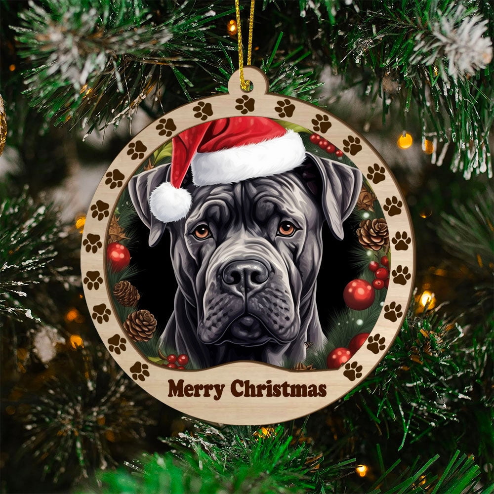Cane Corso Dog Ornament, Cane Corso Dog Stained Glass Christmas, Cane ...