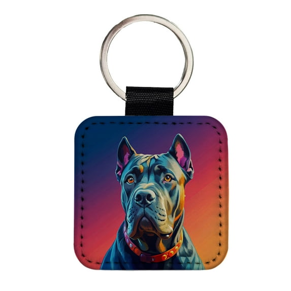 Cane Corso Dog Pop Art Faux Leather Square Keychain - Walmart.com