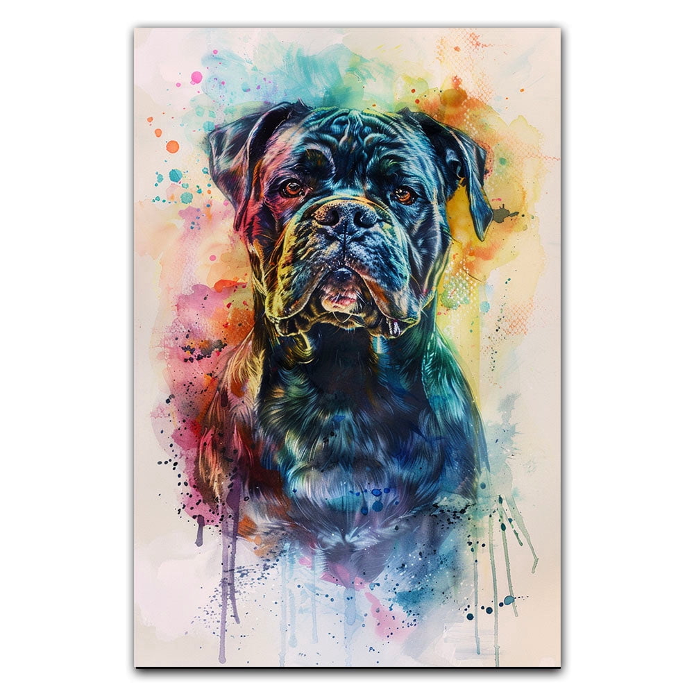 Cane Corso Dog Poster Wall Art, Modern Cute Colorful Puppy Poster Dog ...