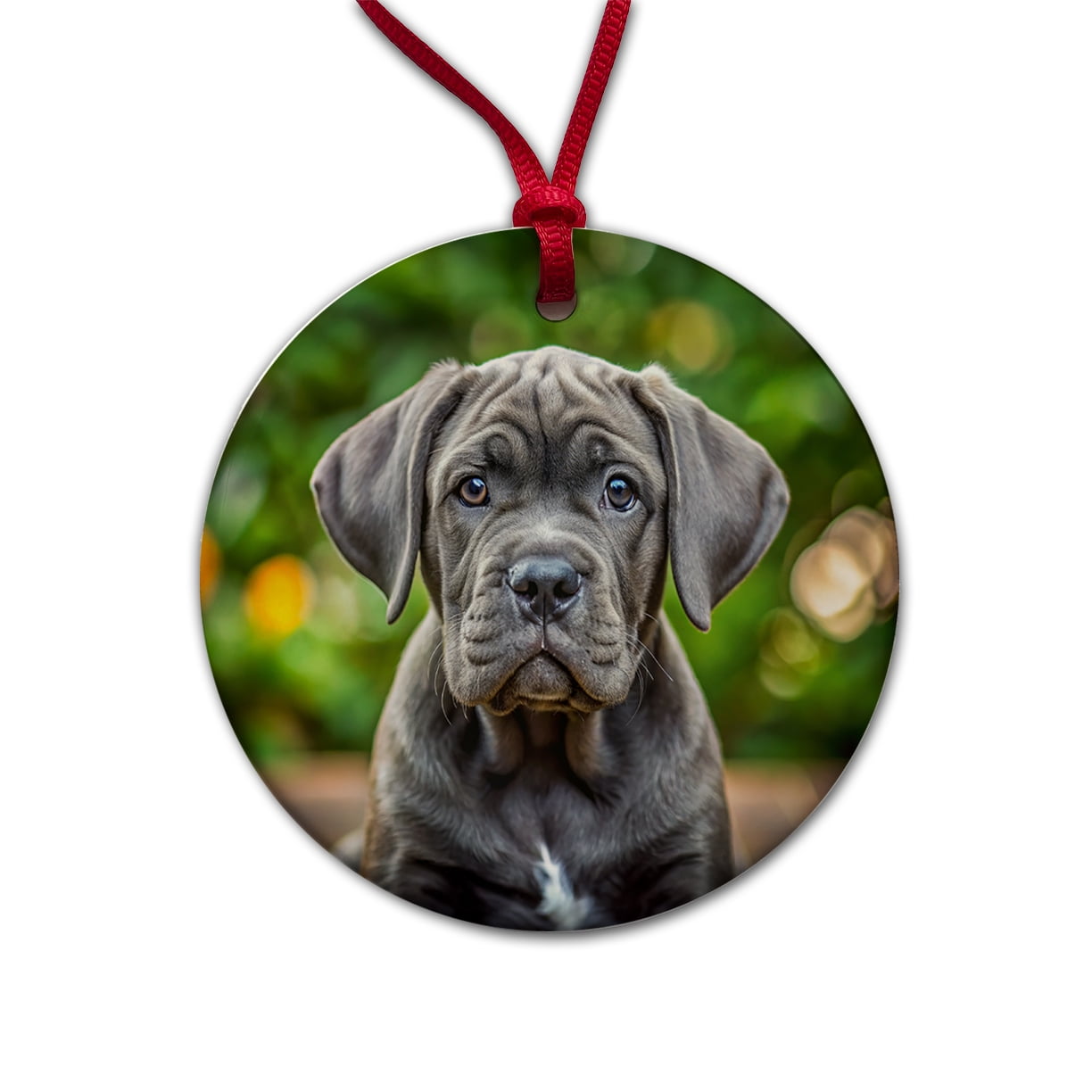 Cane Corso Dog Puppy Photo Christmas Tree Holiday Round Ceramic ...
