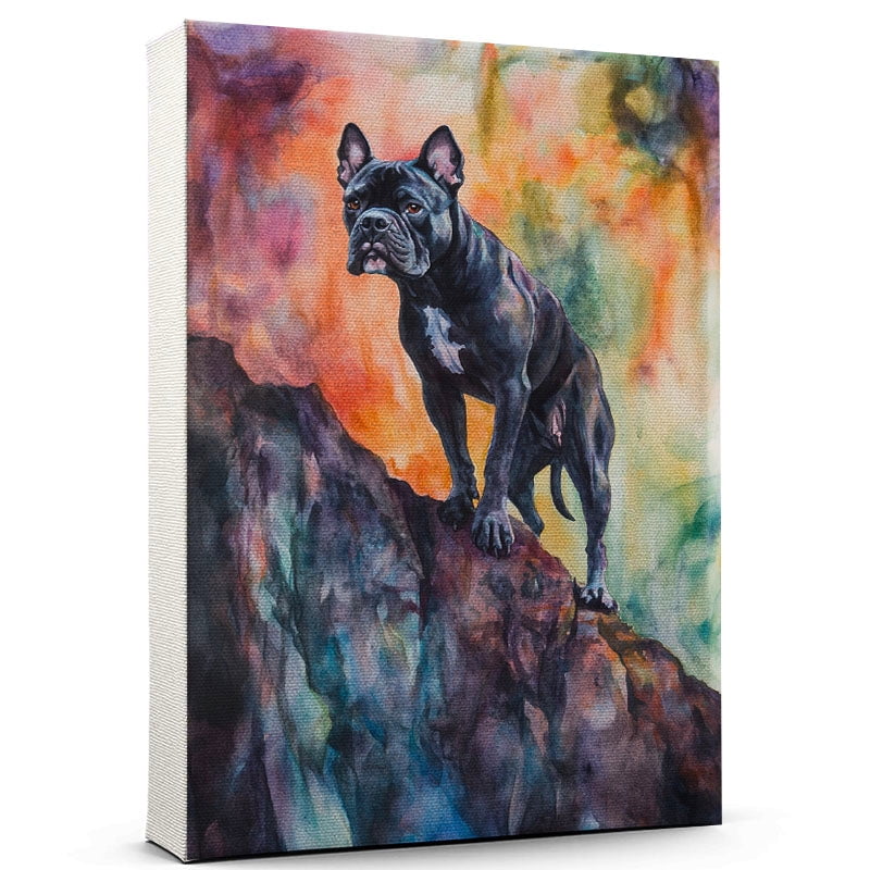 Cane Corso Dog Stretched Canvas Size 8x12 – Climbing Theme Dog Art for ...
