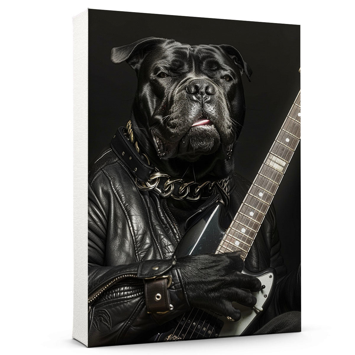 Cane Corso Dog and Guitar Picture Poster Unframe, Cane Corso Dog Canvas ...