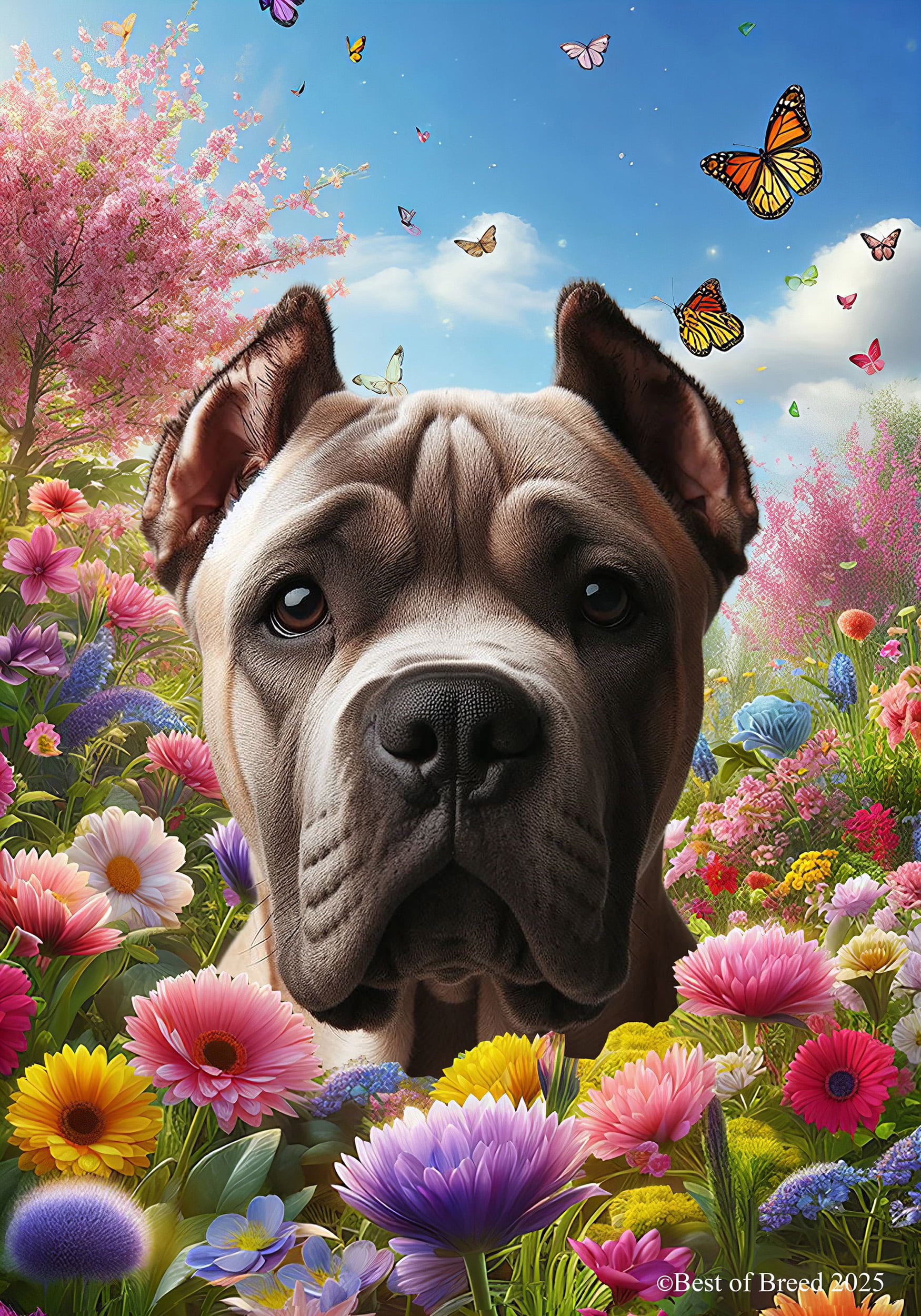 Cane Corso Fawn Cropped - Best of Breed Spring Butterfly Outdoor House ...