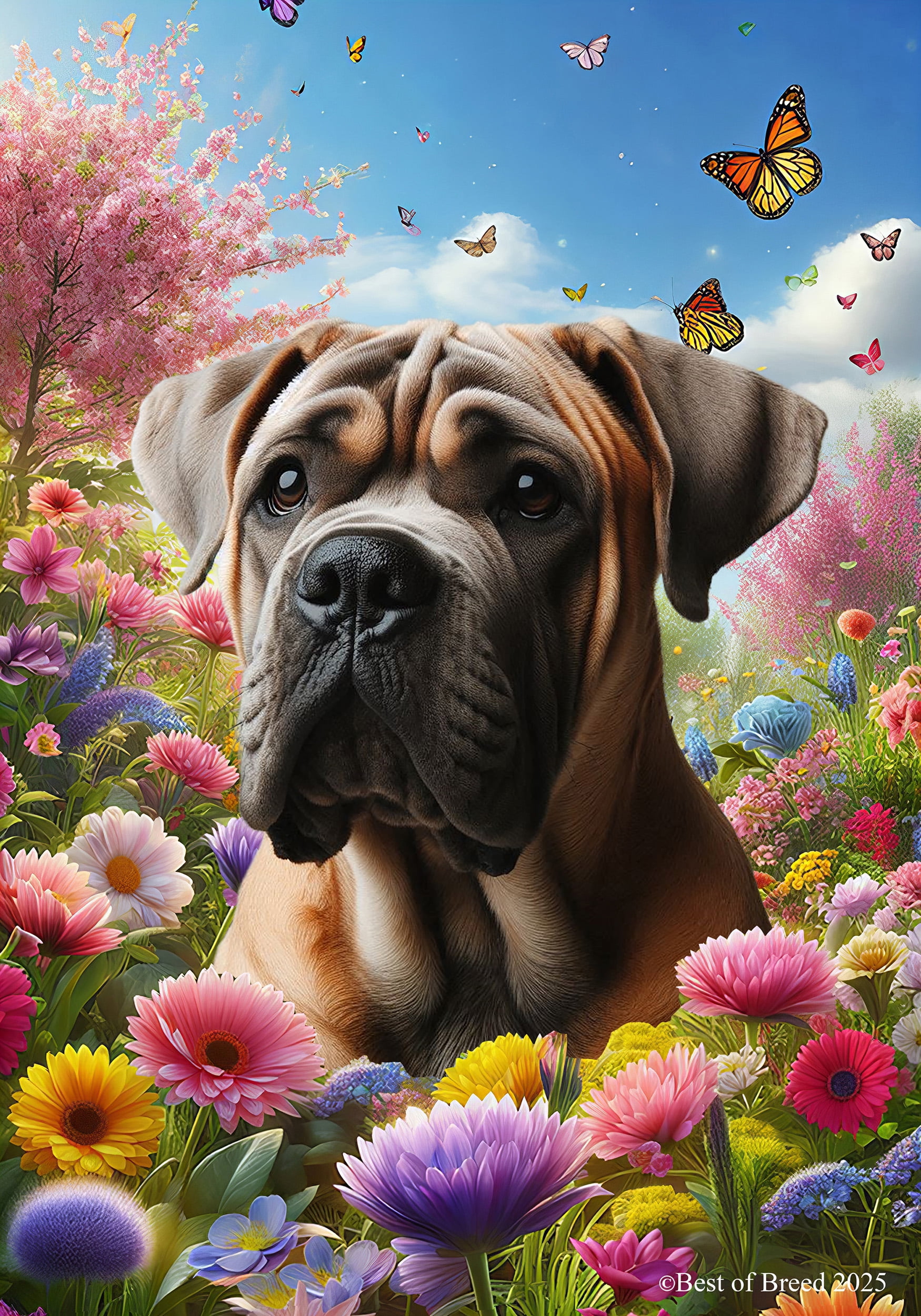 Cane Corso Fawn Uncropped - Best of Breed Spring Butterfly Outdoor ...