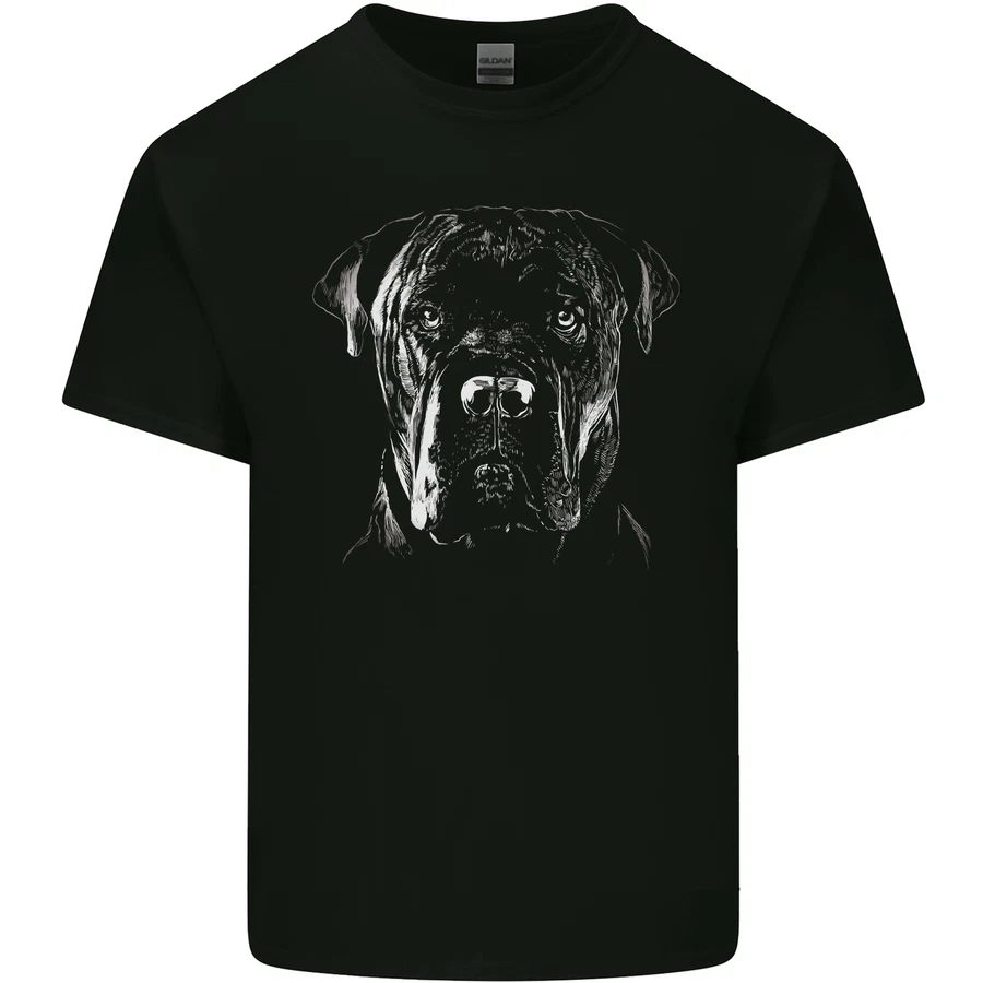 Cane Corso Head Shot Dog Graphic Design Light Cotton Short Sleeve Shirt ...