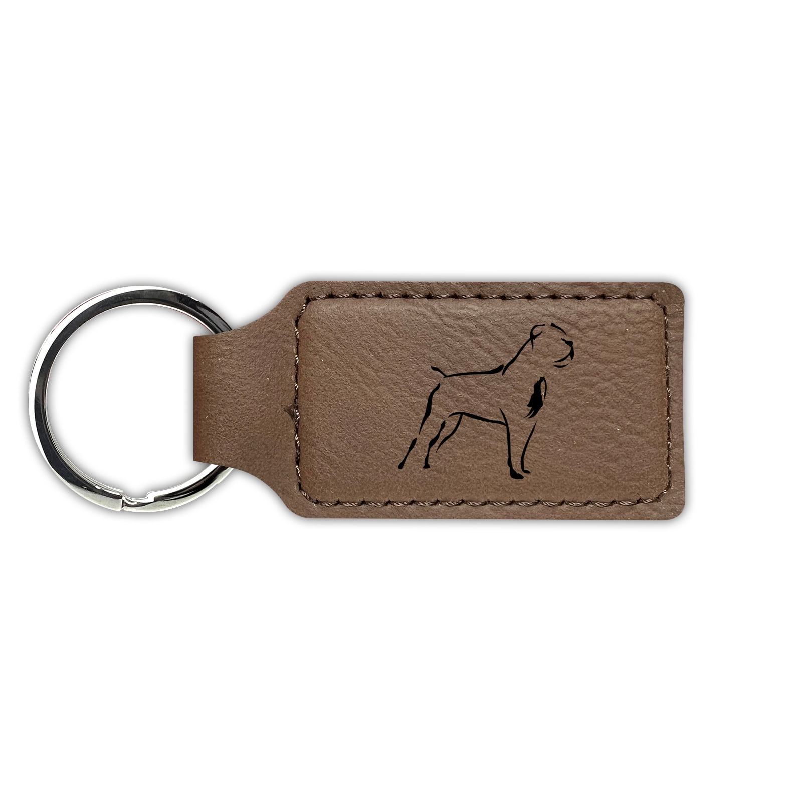 Cane Corso Keychain Leatherette Rectangle - Laser Engraved - Many ...